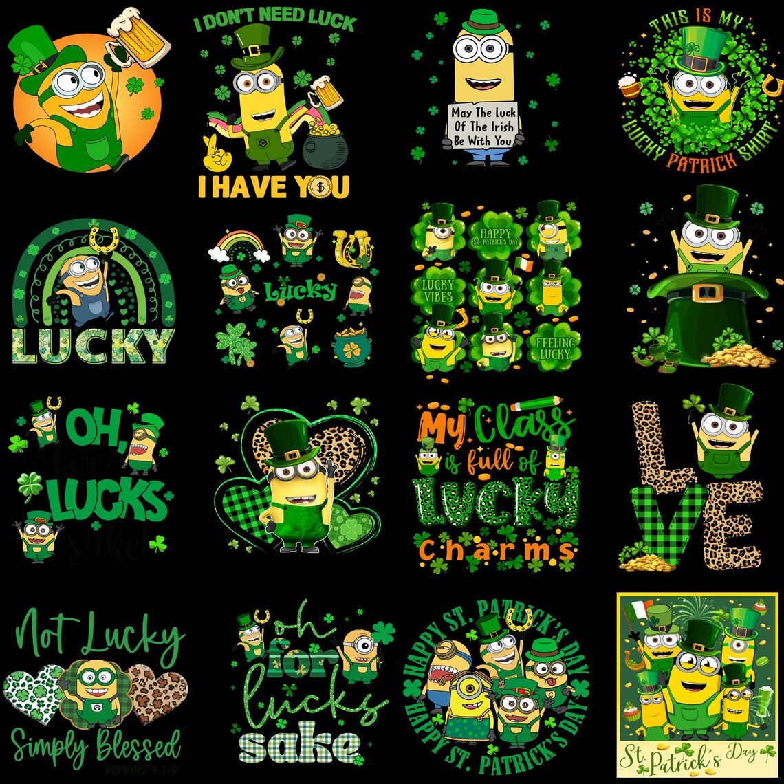Paquete SVG PNG de Ratón y amigos para el Día de San Patricio / Clipart ...