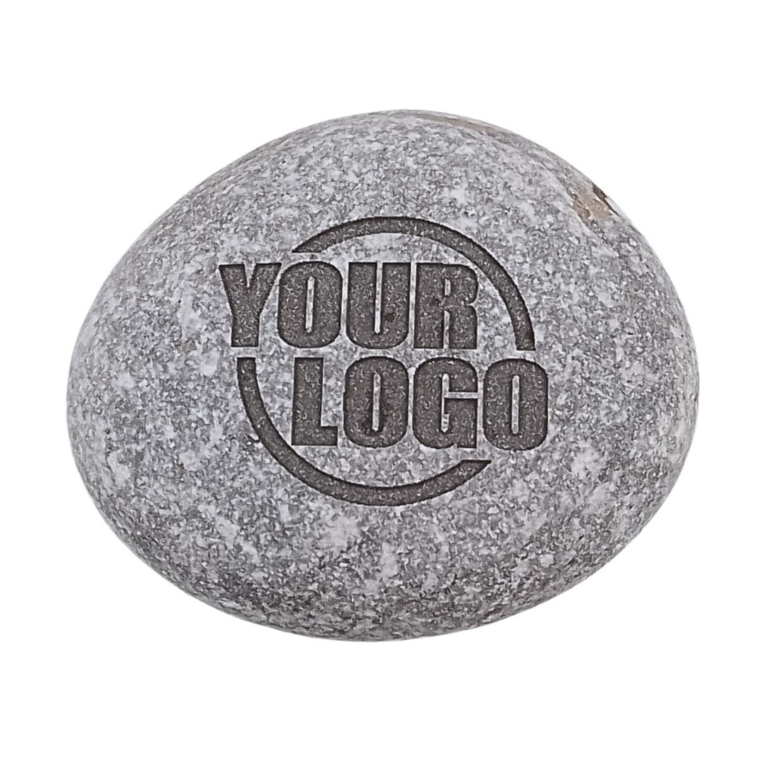 Custom Logo Engraved Stone - Eco-friendly Corporate Gift, Personalized ...
