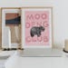 MOO DENG PRINT, Hand Drawn Digital Poster, Wall Art, Colorful Gift ...