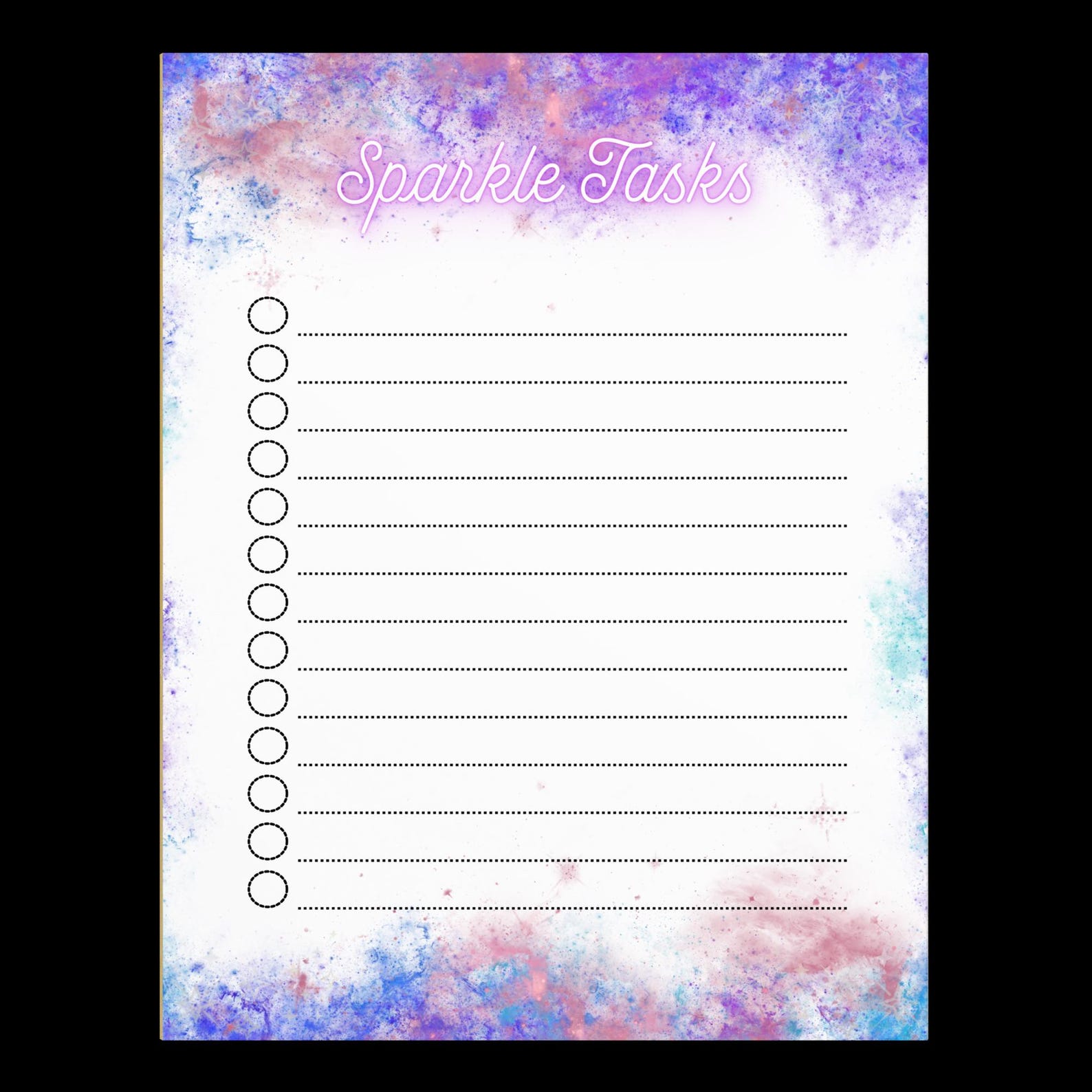 Printable Colorful To-do List – Sparkle Inspired Daily Planner ...