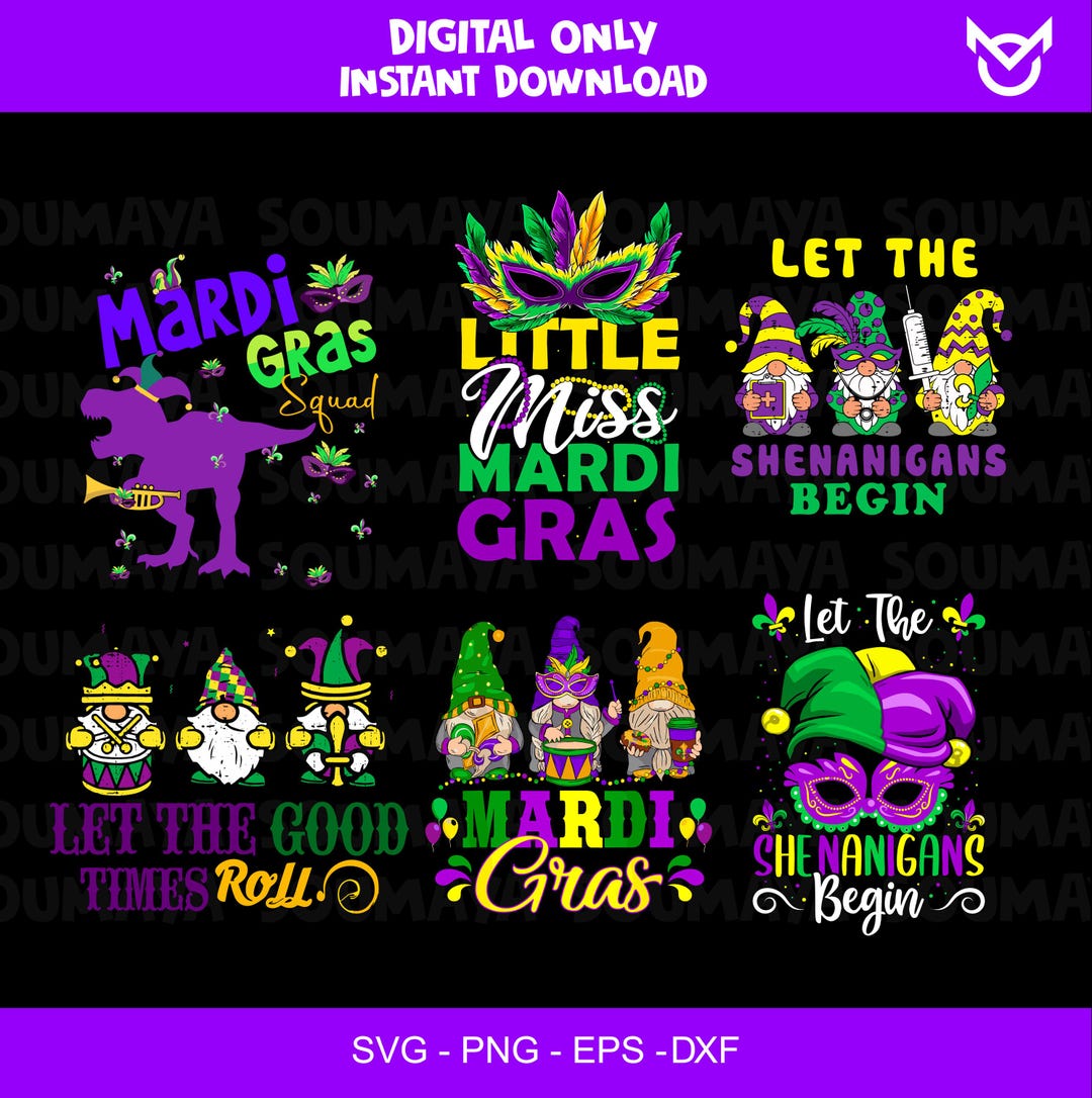 Mardi Gras Png Bundle, Fleur De Lis Svg, Louisiana Svg Png, Mardi Gras ...