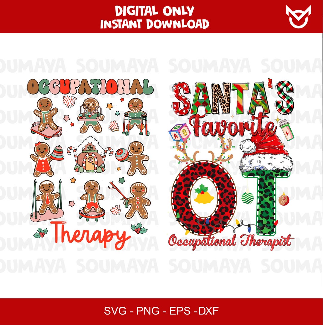 Occupational Therapy Christmas Png Svg, Occupational Therapist ...