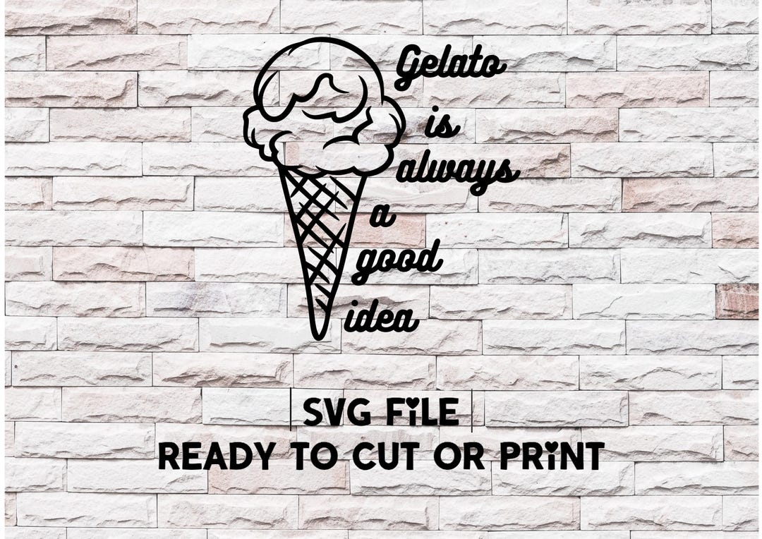 Gelato Lover SVG Digital File. Perfect for Apparel, Mugs & Decor. Fun ...