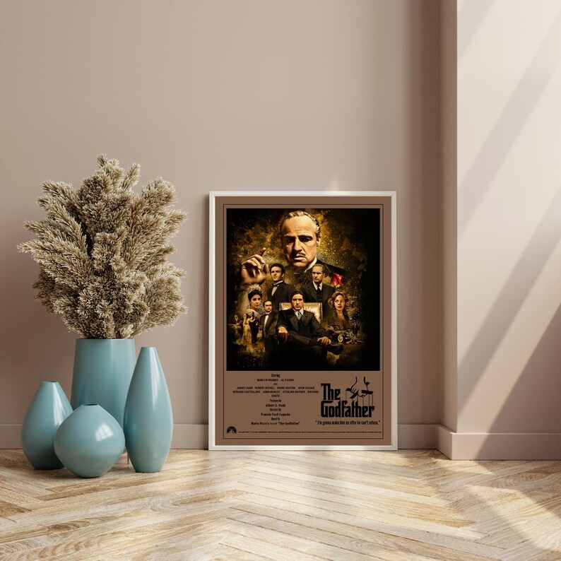 Printable the Godfather Poster, the Godfather Wall Decor, the Godfather ...