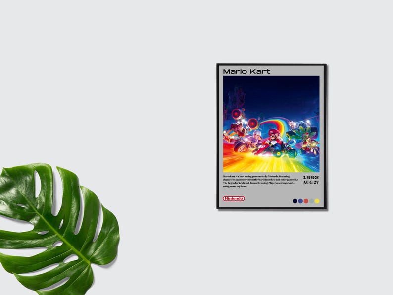 Super Mario Kart Poster High-quality Digital Artwork, Perfect Wall Art ...