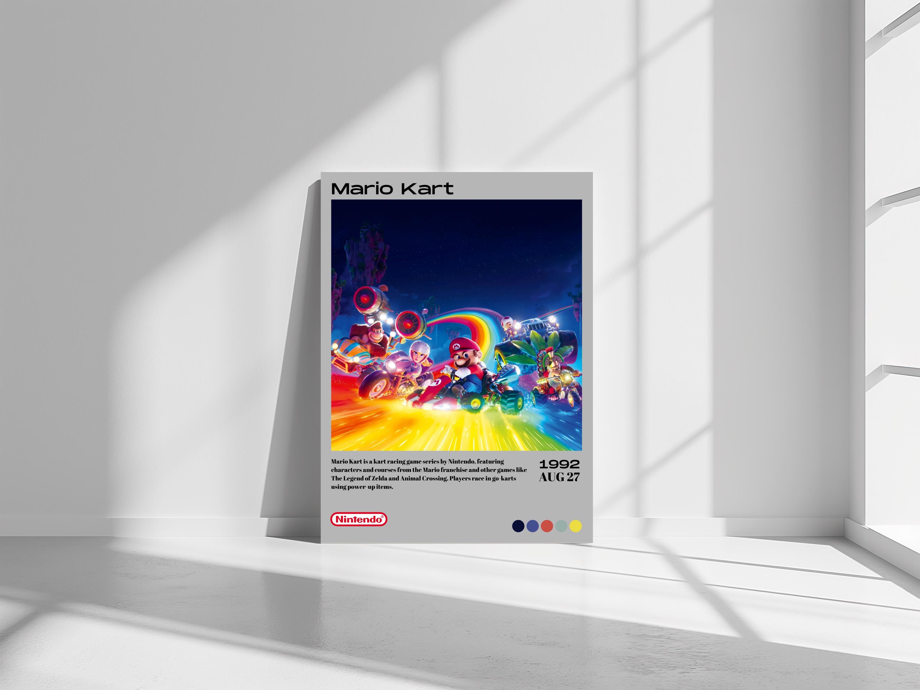 Super Mario Kart Poster High-quality Digital Artwork, Perfect Wall Art ...