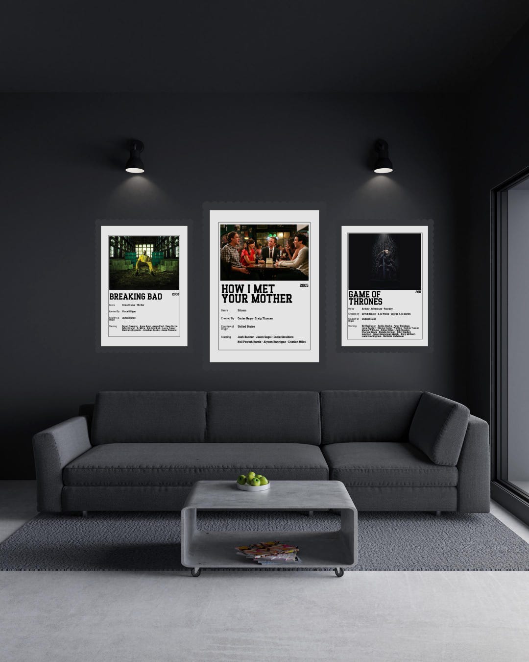 Custom Set of 3 Tv Series Posters Printable Tv Series Posters Set of 3 ...