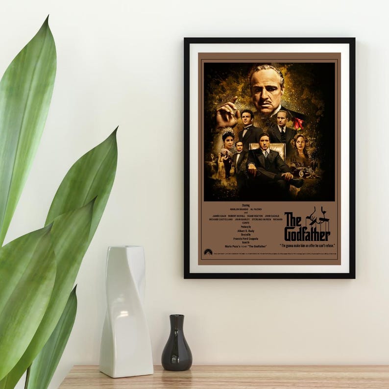 Printable the Godfather Poster, the Godfather Wall Decor, the Godfather ...