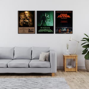 Custom Set of 3 Movie Posters Printable Movie Posters Set of 3 Arts ...