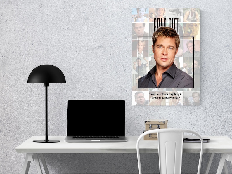 Brad Pitt Poster, Brad Pitt Wall Art, Brad Pitt Home Decor, Brad Pitt ...