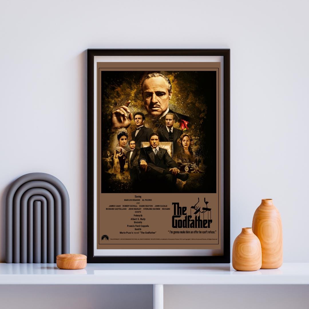 Printable the Godfather Poster, the Godfather Wall Decor, the Godfather ...