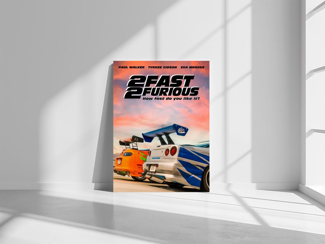 Fast and Furious Movie Poster High-quality Digital Artwork, Perfect ...