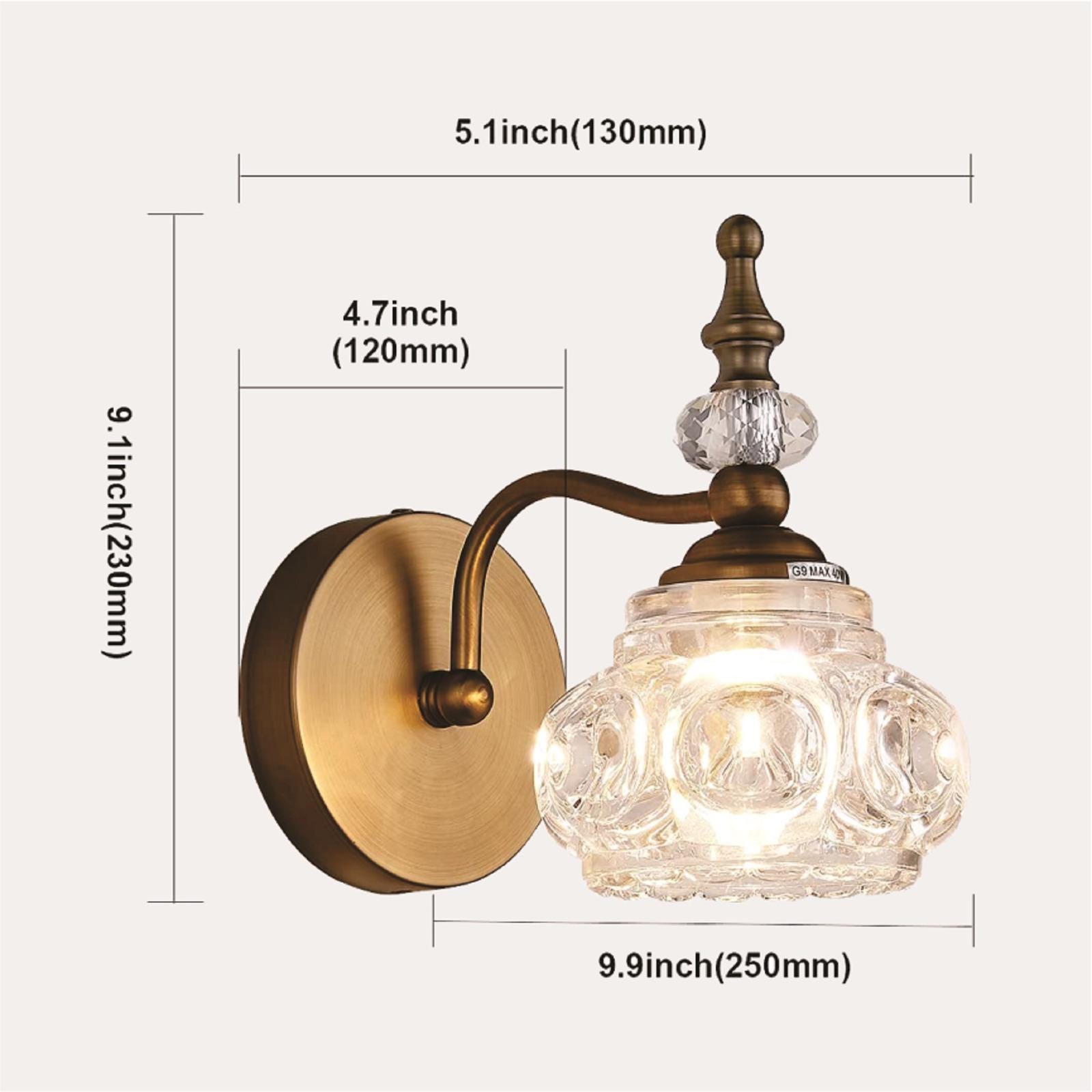 Vintage Style Bathroom Vanity Light Fixture, Antique Brass Finish With ...