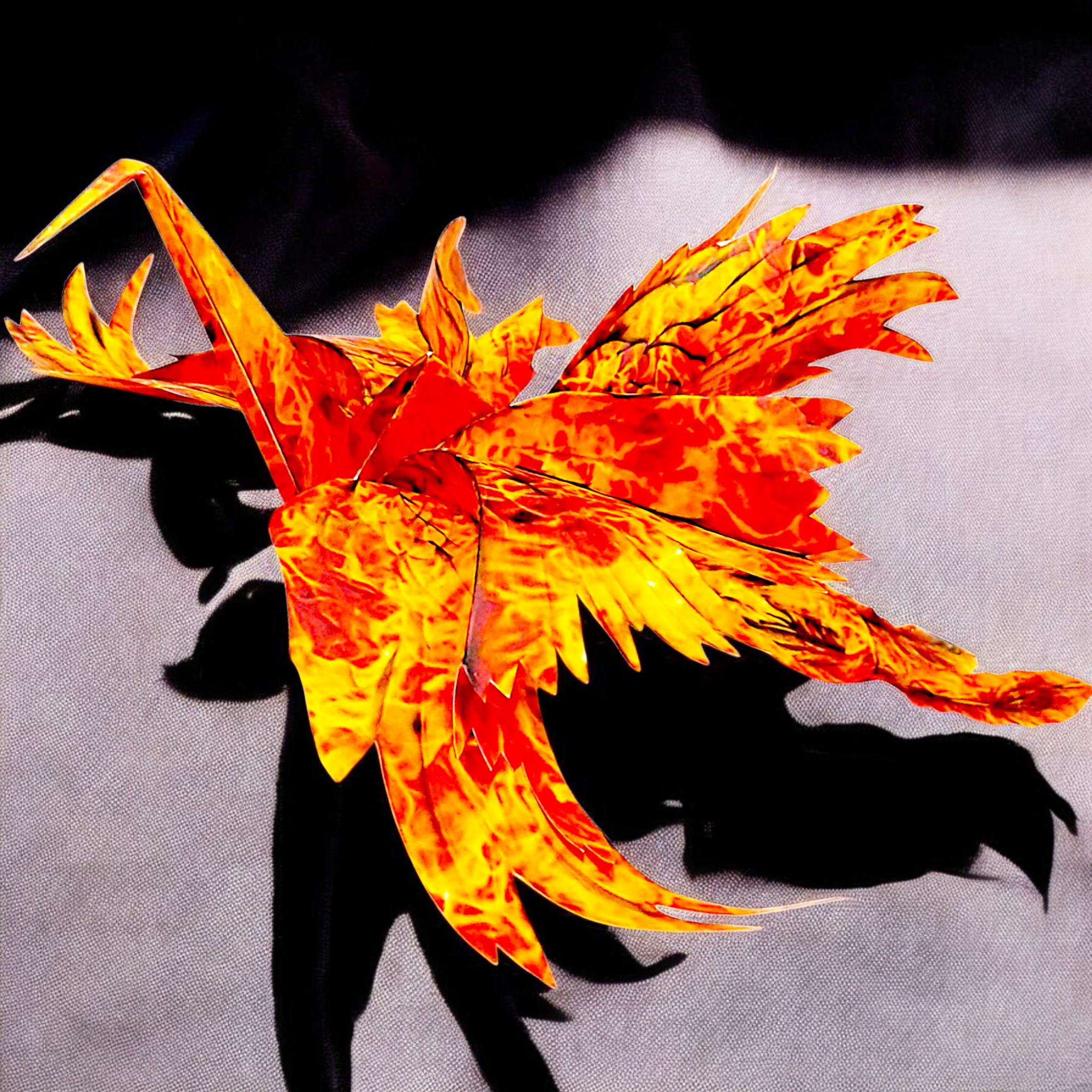 Origami Fier Bird Paper Craft 3D Low Art Model Pattern DIY Gift - Etsy