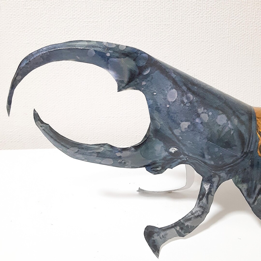 Hercules Beetle Paper Craft 3D Low Poly Art Model Pattern DIY Polygon ...