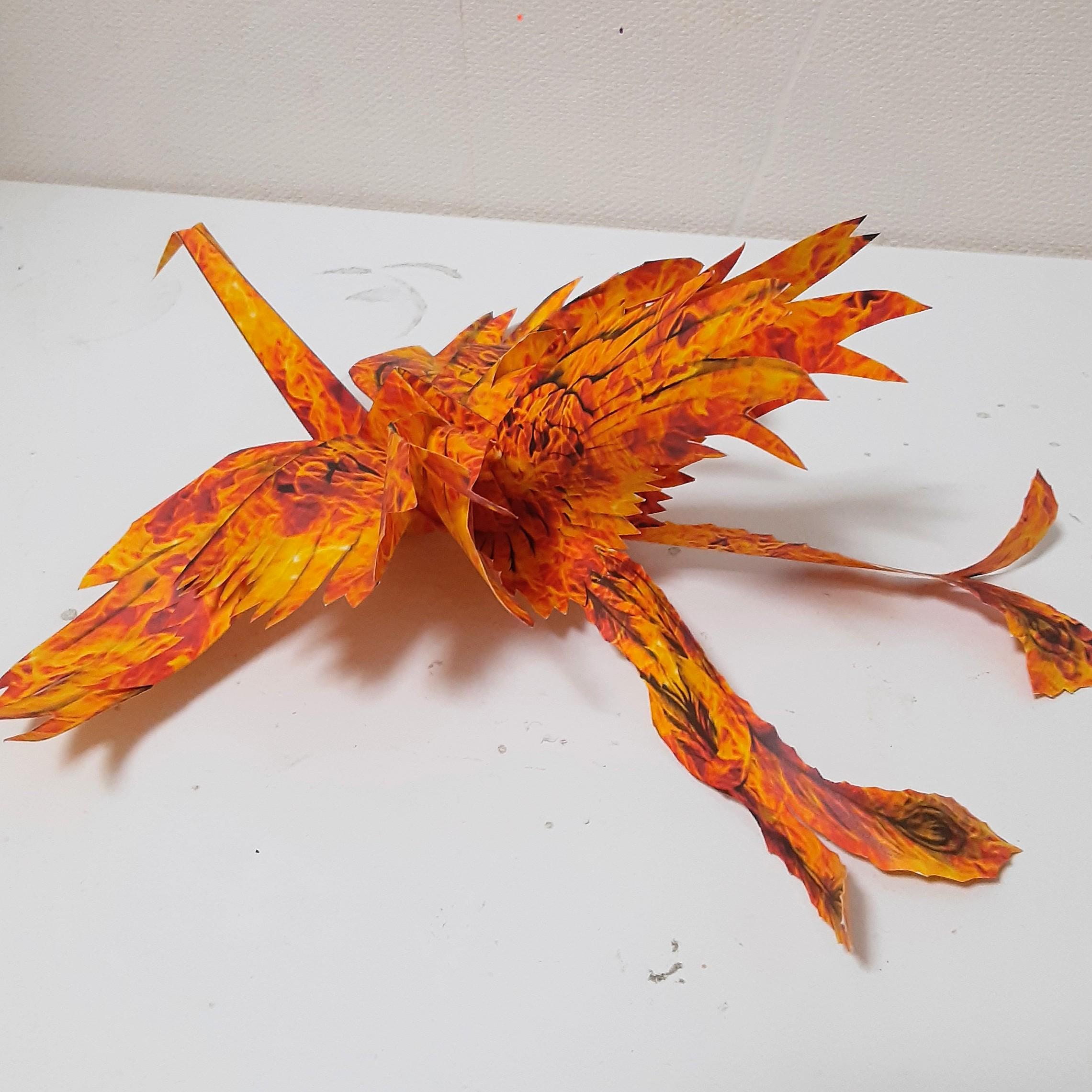 Origami Fier Bird Paper Craft 3D Low Art Model Pattern DIY Gift - Etsy