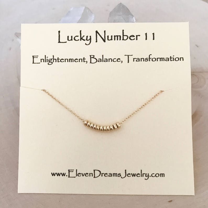 Lucky Number 11 (eleven) Necklace! Enlightment, Balance, Transformation ...