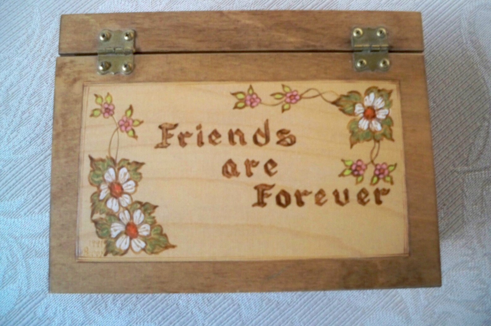 Vintage Storage Hand Made Wood Friendship Box friends - Etsy