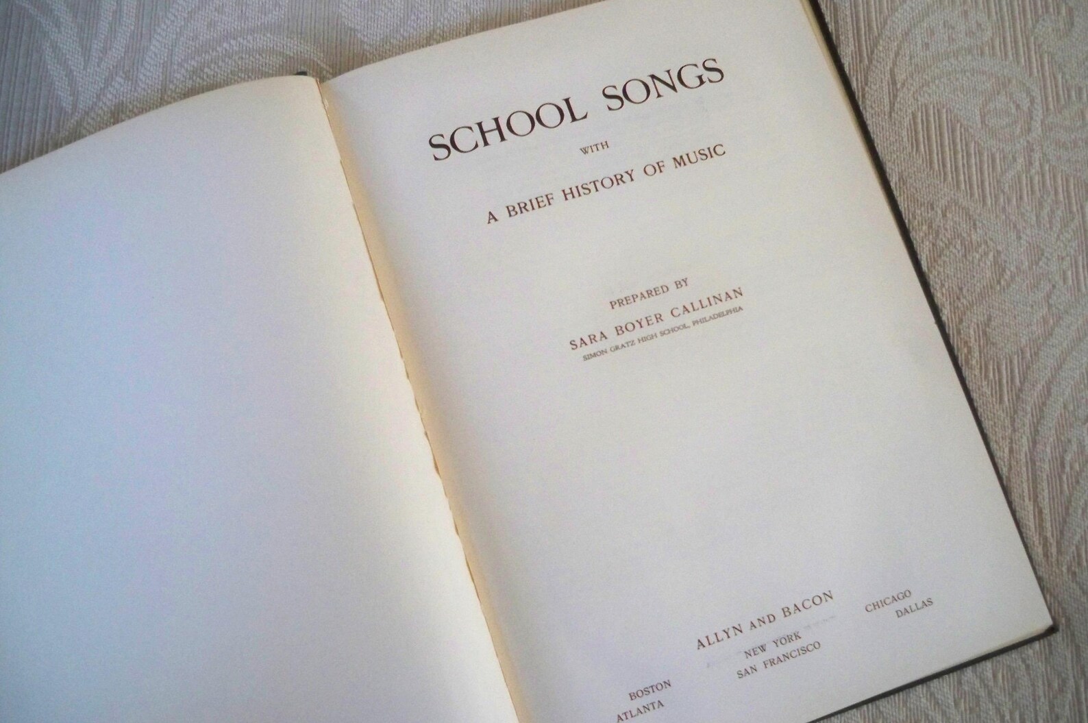 Vintage Book Music Book school Songs 1938 History - Etsy