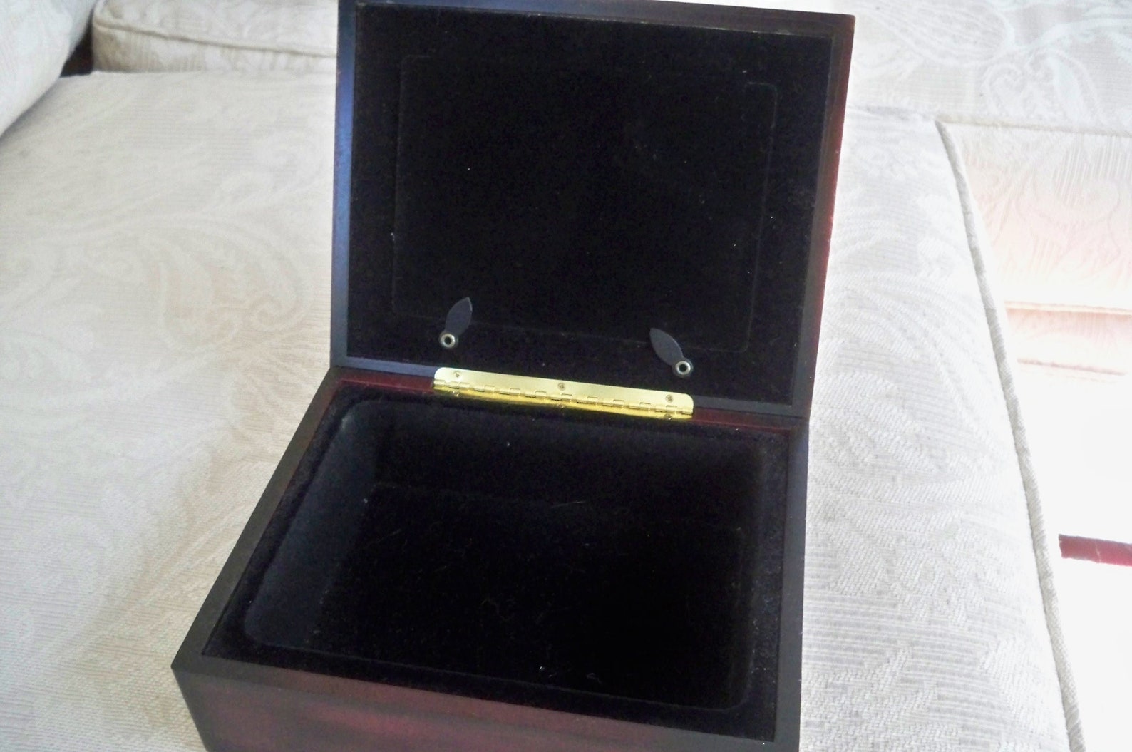 Vintage Wood Trinket Box Picture Frame Hinged Lid - Etsy