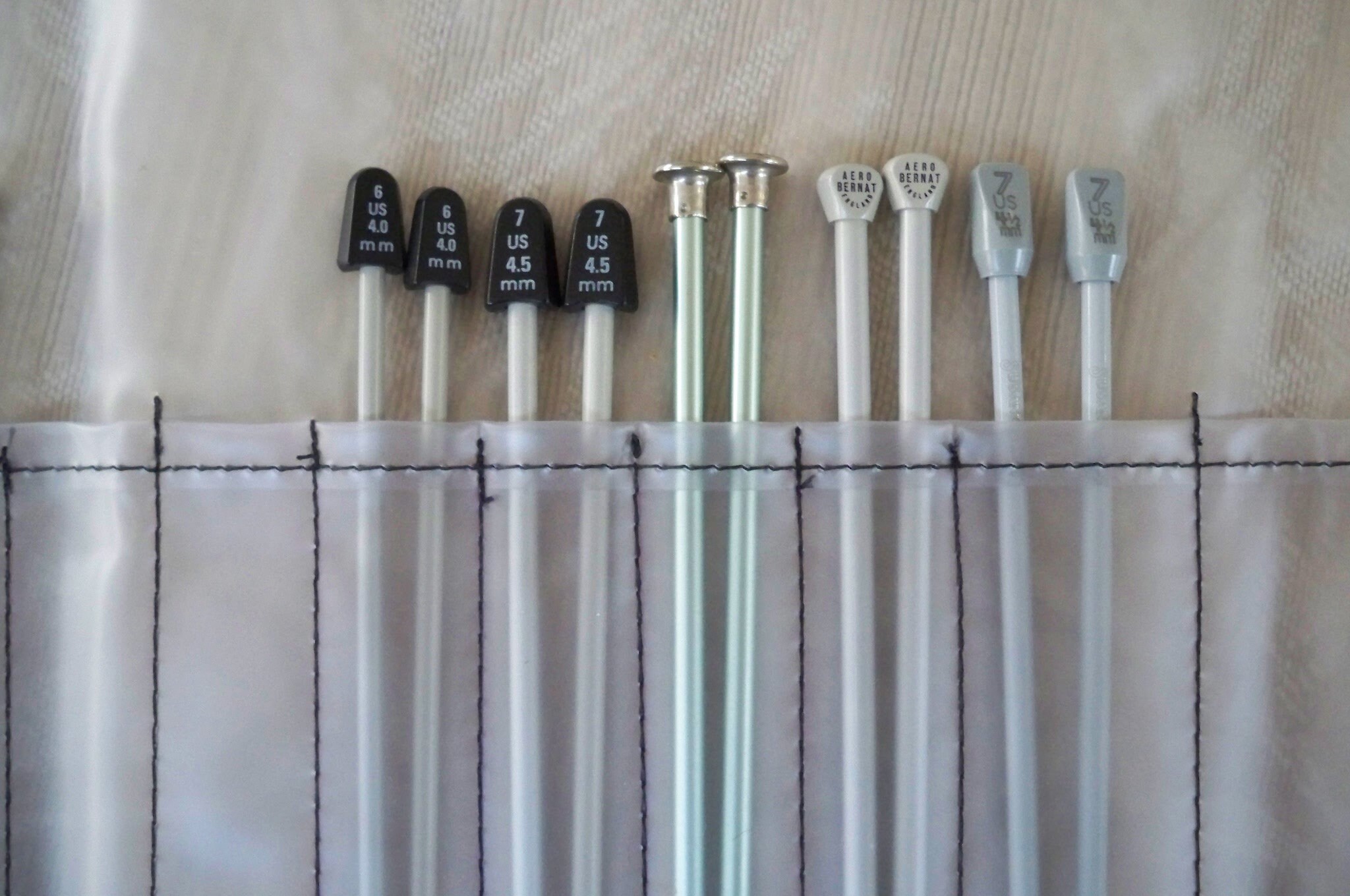 Knitting Supplies Eight Pairs Knitting Needles in Case | Etsy