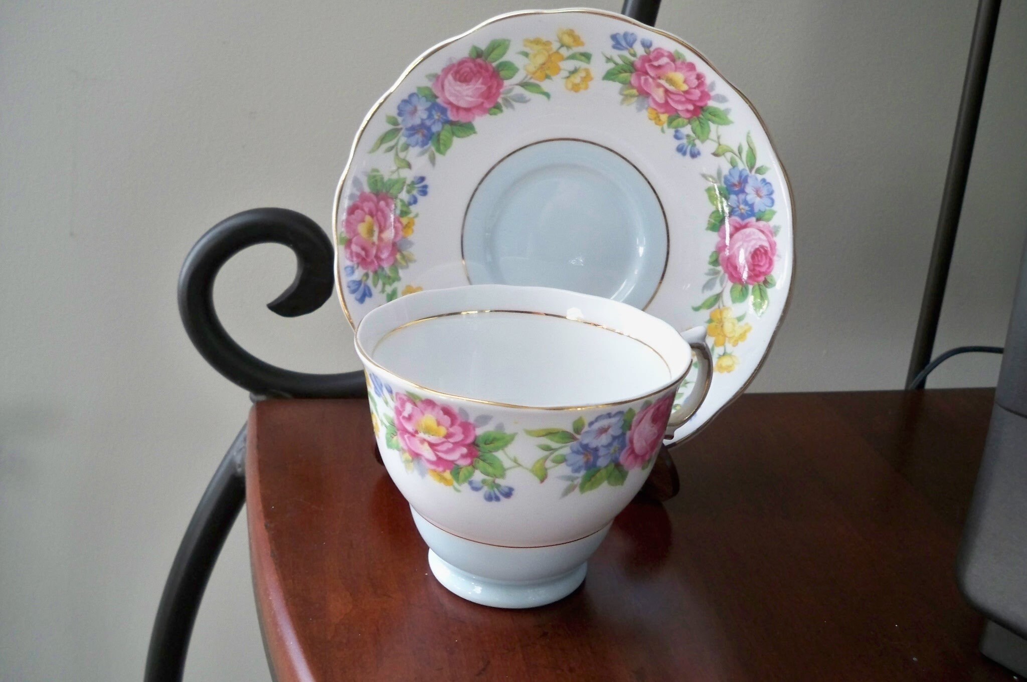 Vintage Home Dining Bone China Colclough Floral Teacup and | Etsy