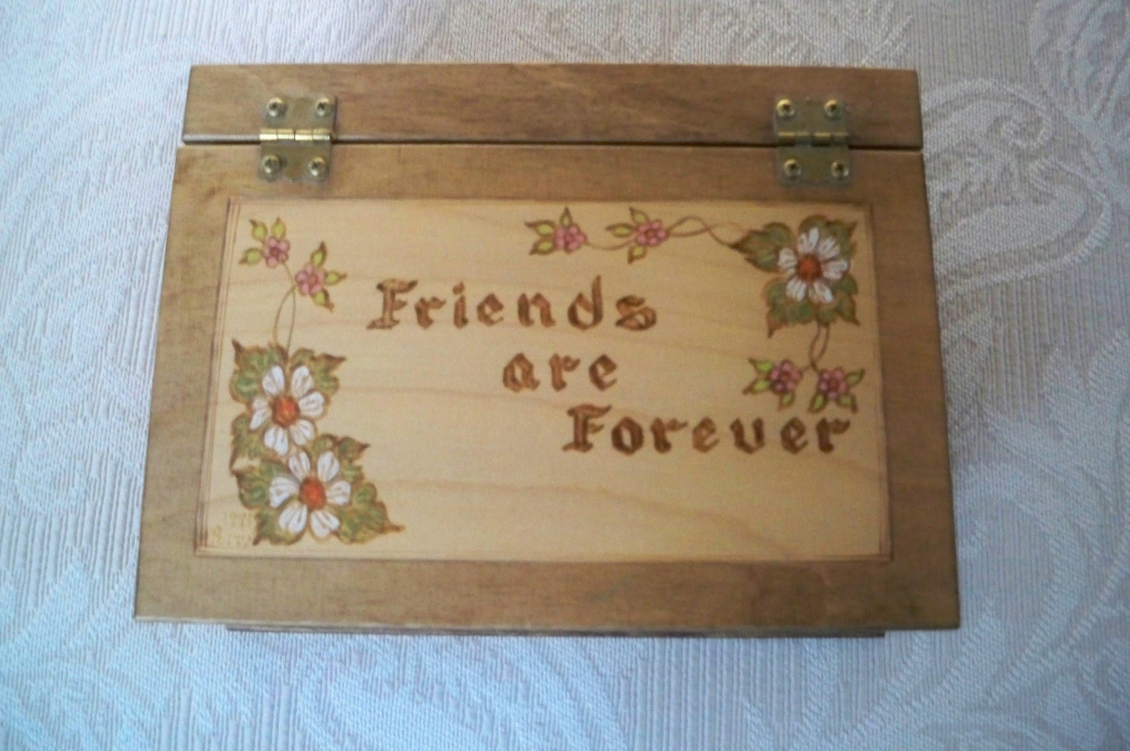 Vintage Storage Hand Made Wood Friendship Box friends - Etsy