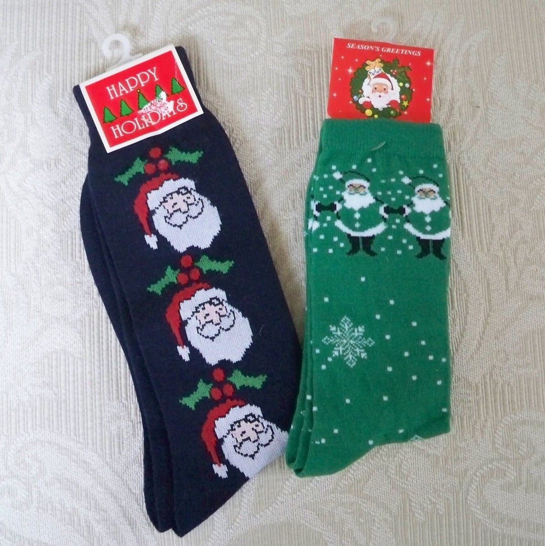 Vintage Christmas Women's Socks Santa Socks NOS - Etsy