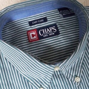 Vintage Clothing Chaps Men's Dress Shirt Long Sleeve Button Down Collar ...