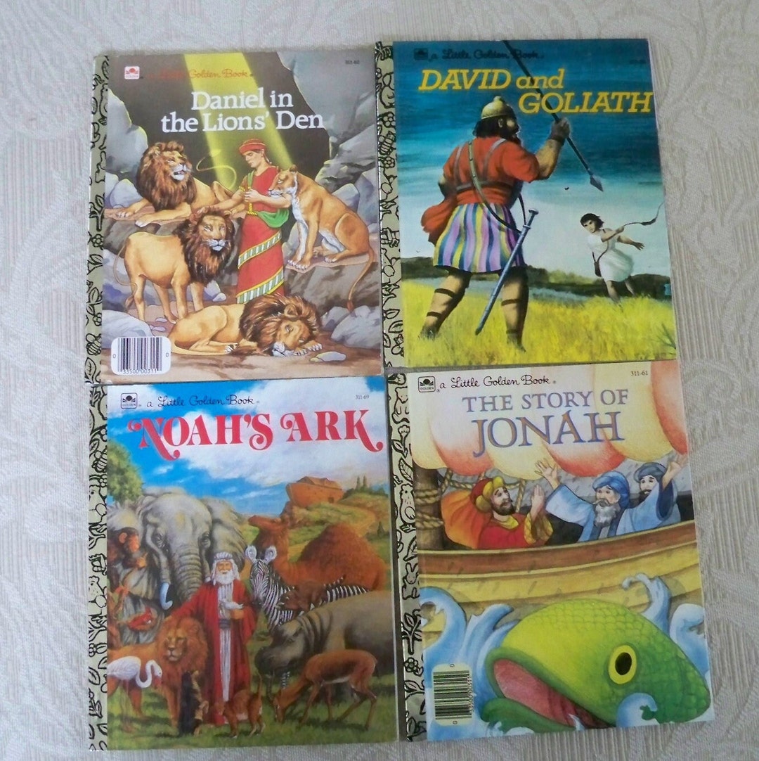 Vintage Childrens Books Bible Story Golden Books Four Book Set - Etsy