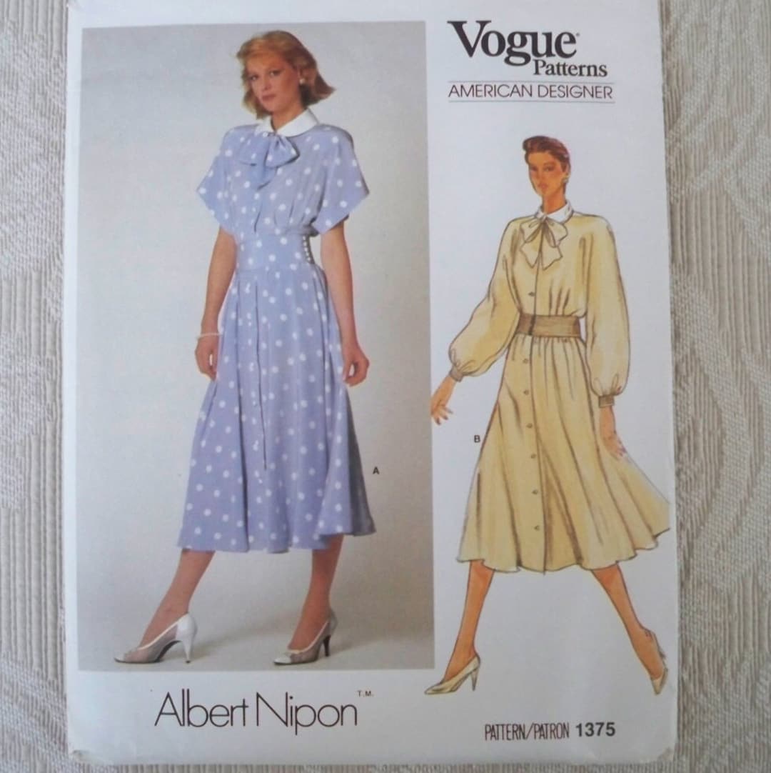 Vintage Sewing Pattern Vogue Pattern # 1375 Misses' Dress Size 8 - Etsy