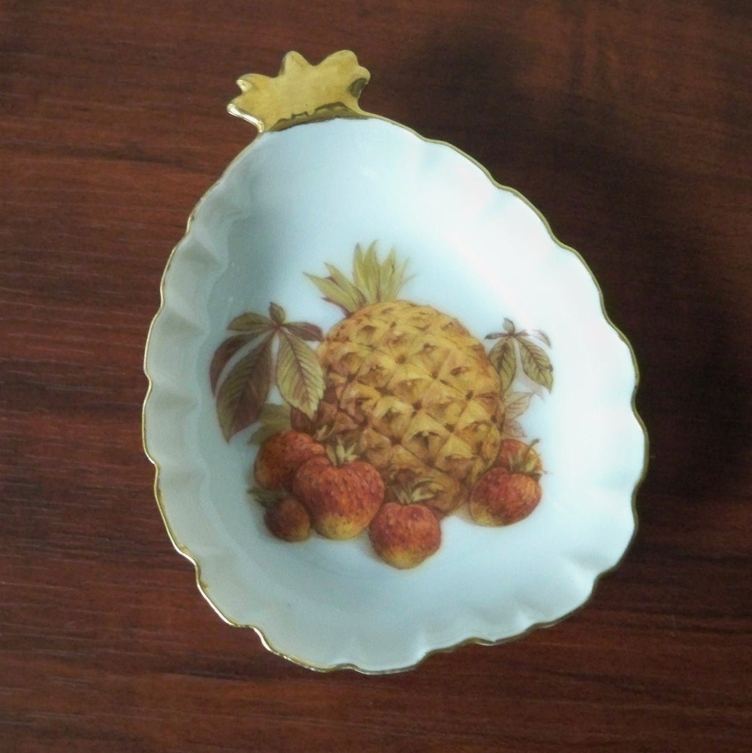 Vintage Butter Pat Dish by Troster Studio Pineapple Fruit Design ...