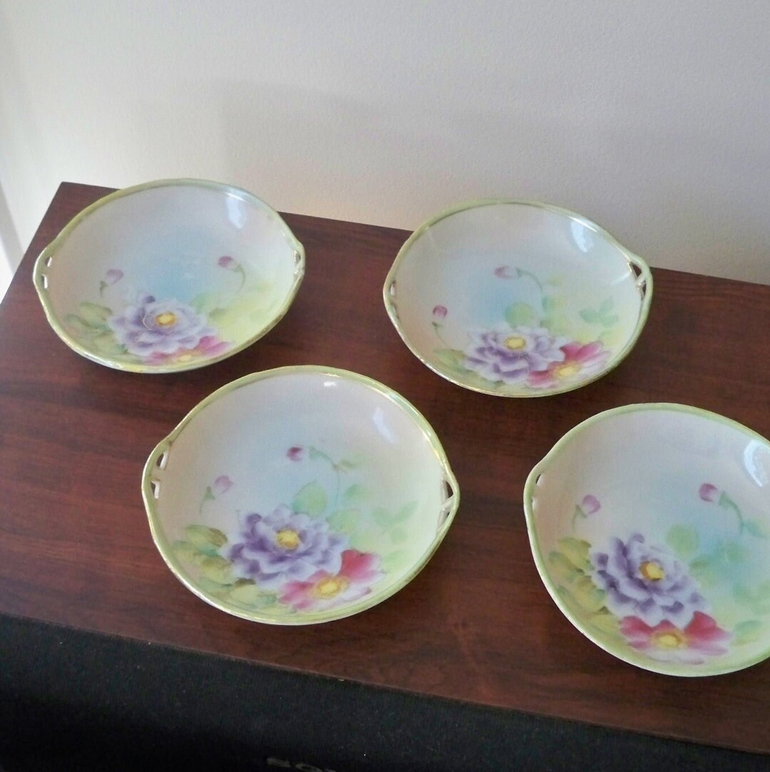 Antique Handpainted Nippon Butter Pats Set of Four Made in Japan - Etsy