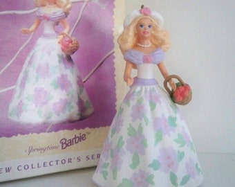 1995 Springtime Barbie Hallmark Keepsake Ornament 1st in Series Easter ...