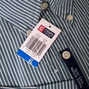 Vintage Clothing Chaps Men's Dress Shirt Long Sleeve Button Down Collar ...