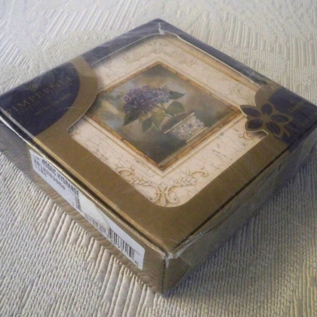 Vintage Home Dining Coasters Hydrangea Flowers Coasters Pimpernel Set ...