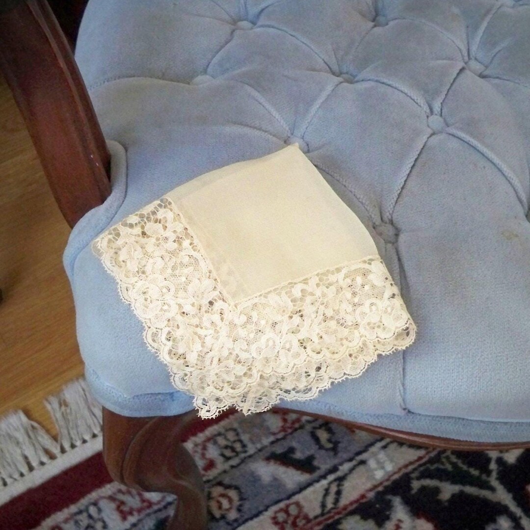 Vintage Accessory Handkerchief Wedding Handkerchief Old Collectible ...