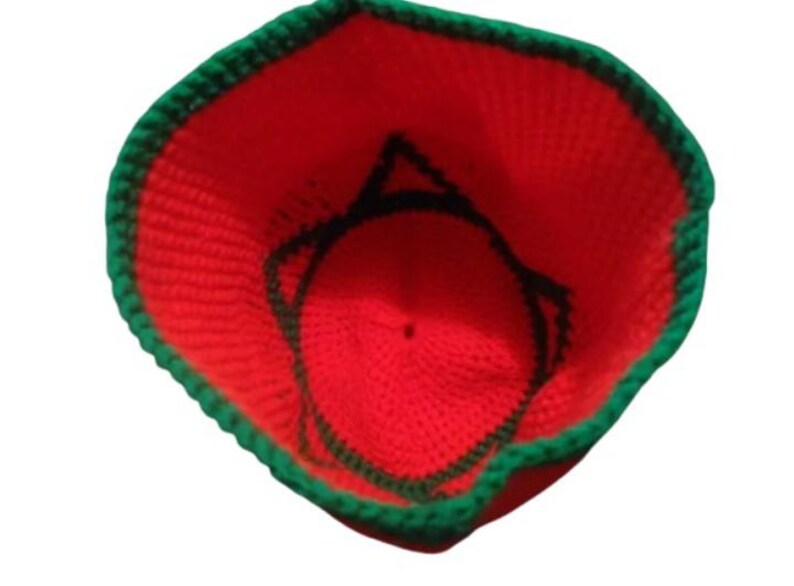 Handcrafted Moroccan Red Kufi Hat Crochet Moorish Cap With Star ...