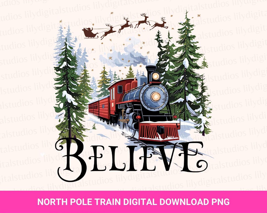 Polar Express Train PNG Digital Download Funny Christmas Clip Art North ...