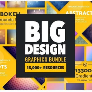 Big Graphic Design Mega Bundle - Etsy