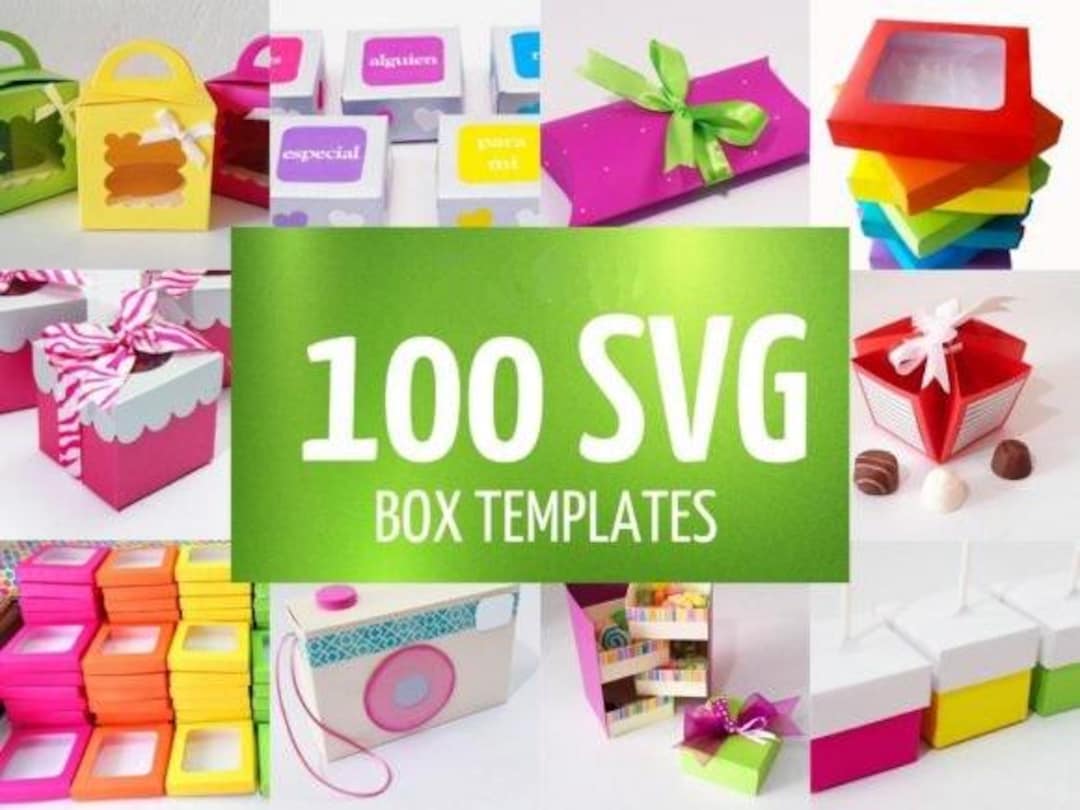 100 SVG Box Templates Packaging - Etsy