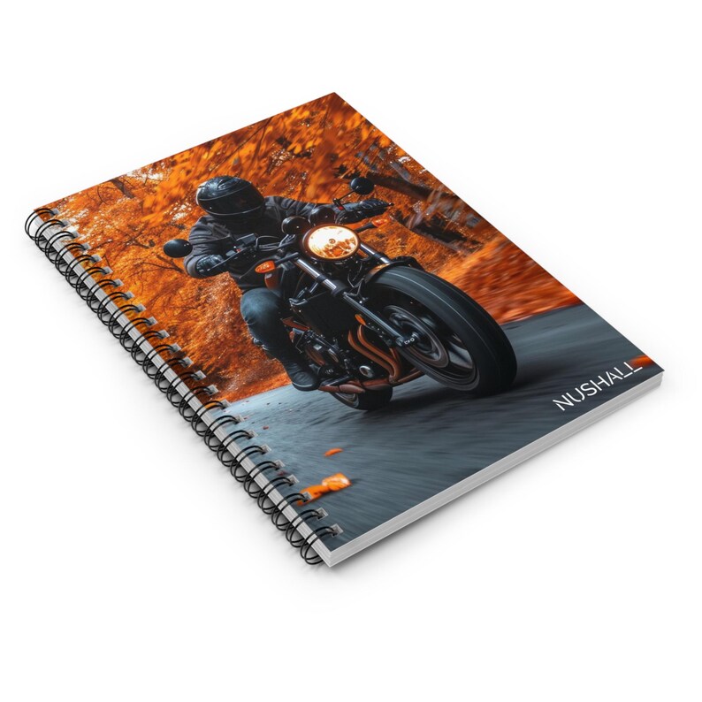 Motorcycle Adventure Spiral Notebook Ruled Line, Perfect for Bikers ...