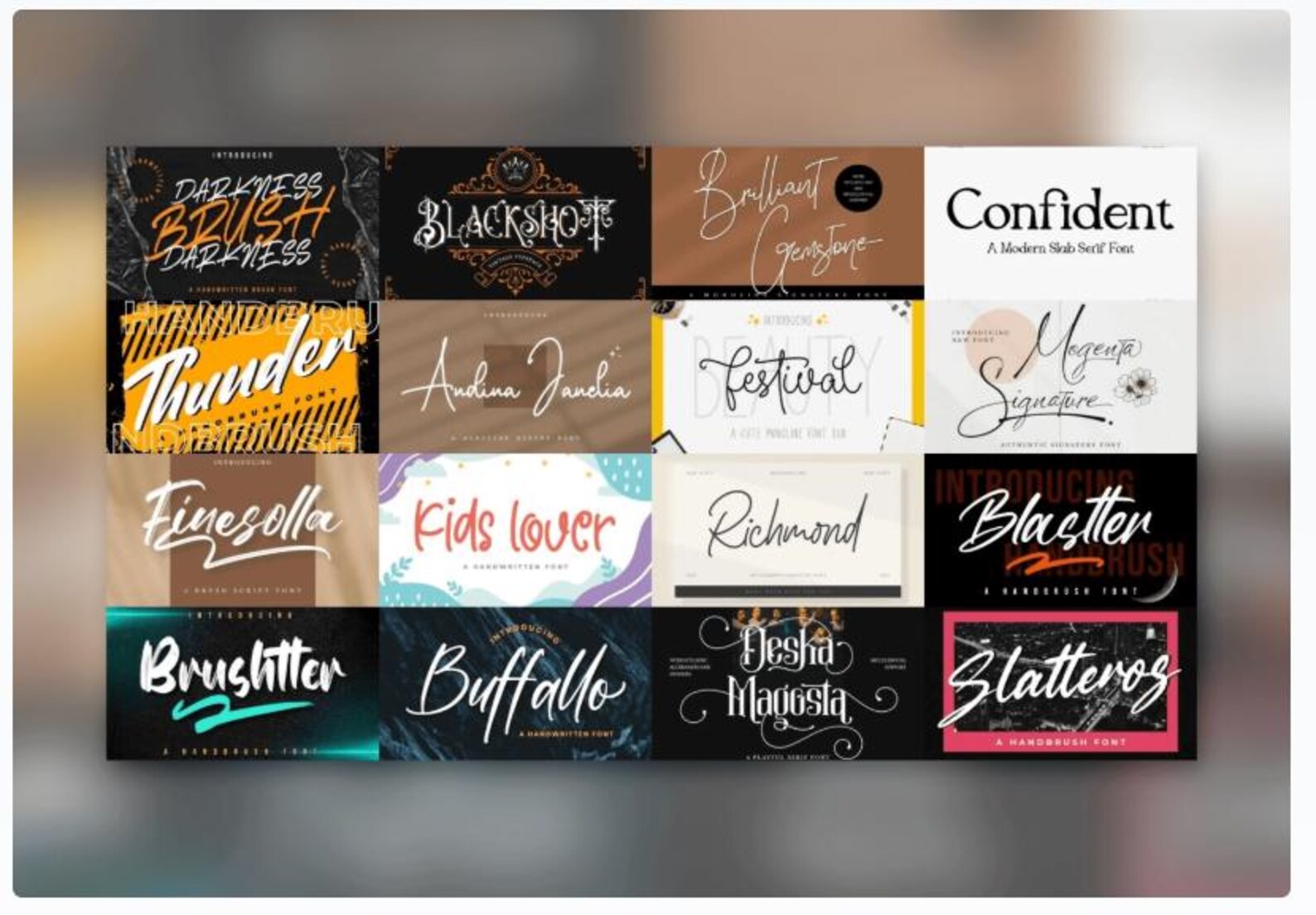 200 Stunning Serif Fonts Bundle Etsy