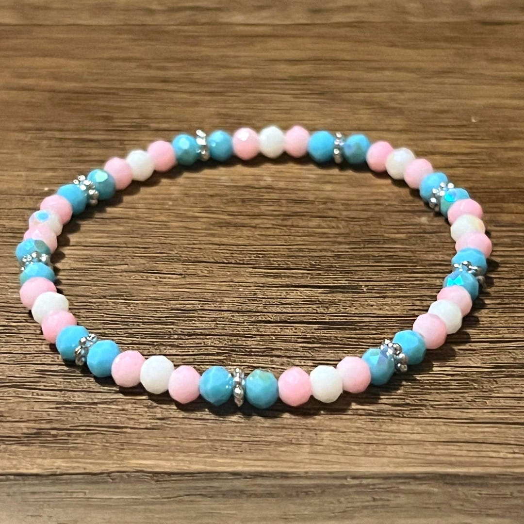 Transgender Pride Flag Bracelet, LGBTQ Pride Gift, Beaded Jewelry ...