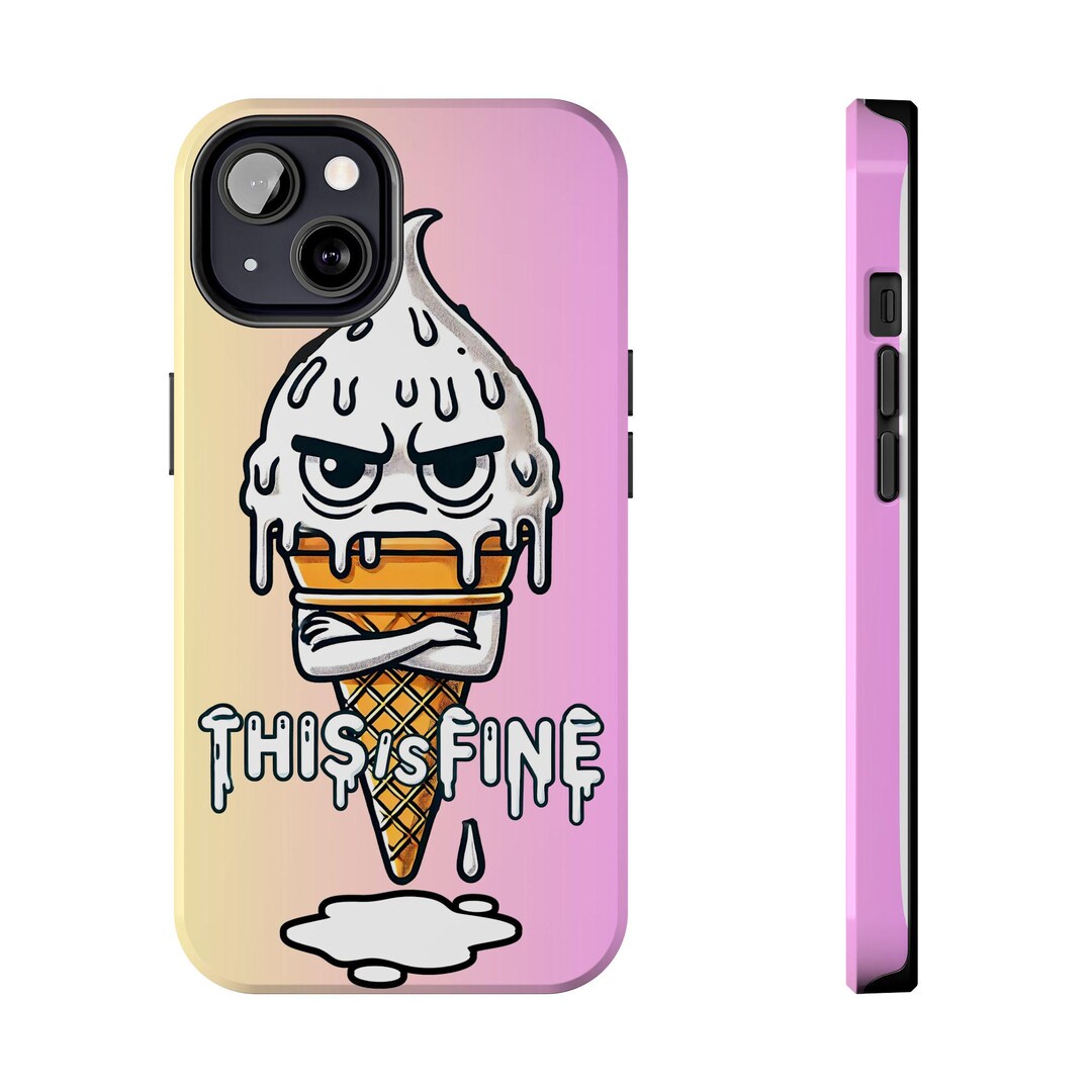 This is Fine Melting Ice Cream Cone Phone (strawberry Banana) Case ...