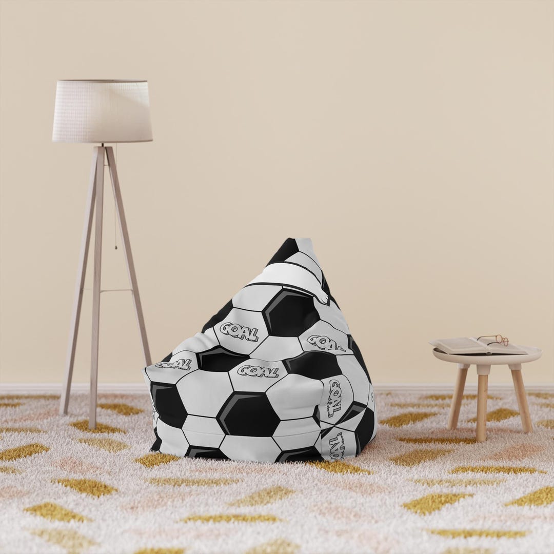 Soccer Ball Goal Bean Bag Cover, Sports Fan Decor, Soccer Lover Gift ...