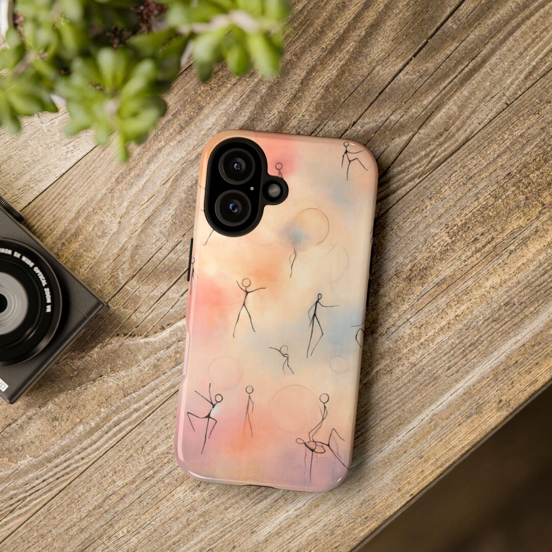Phone Case, Stick Figure Pastel Phone Cover, Matte/glossy Finish ...
