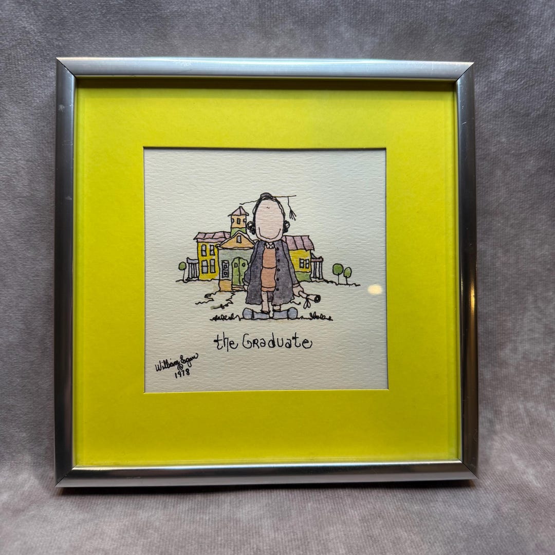 William Logan 1978 “the Graduate” Signed Vintage Framed Matted ...