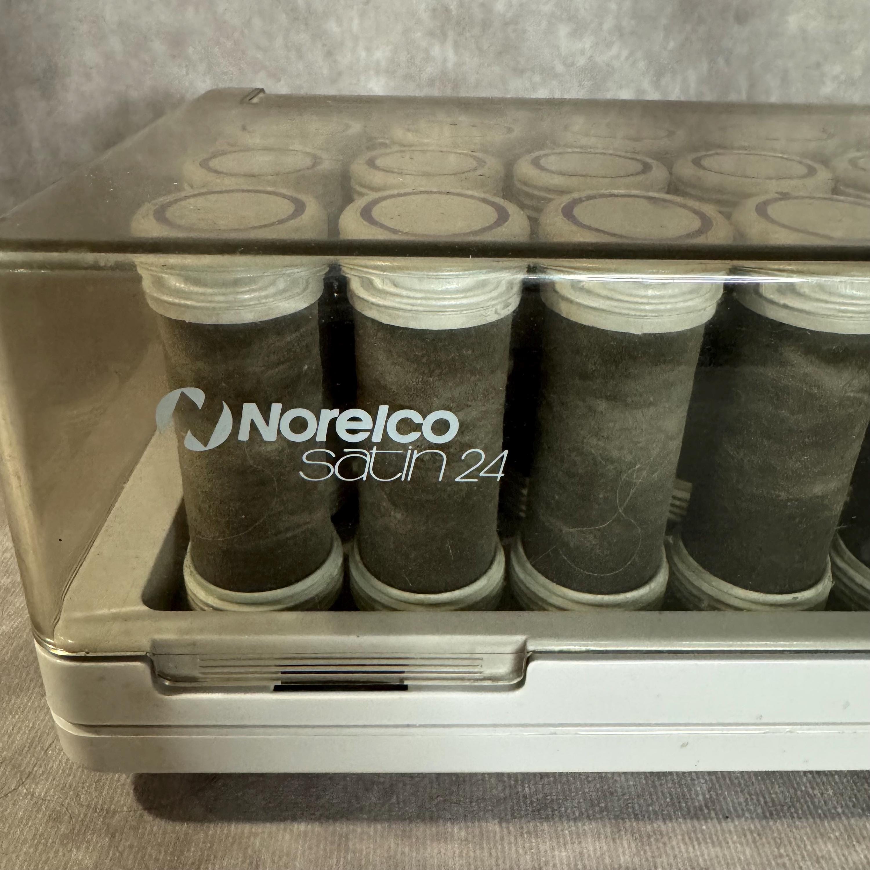 Vintage Norelco Satin Rollers Flocked Velvet Curlers Set of 24 Rollers ...