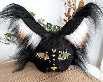Mystical Therian Cat Mask Handmade Feline Cosplay Accessory Therian ...